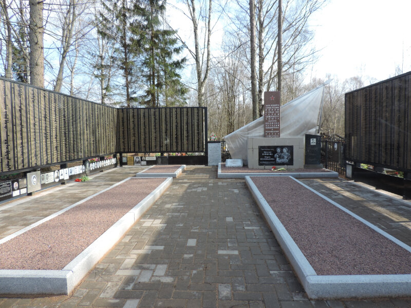 Anıt, heykel Кладбище советских воинов 1941-1943 гг., Novgorodskaya oblastı, foto