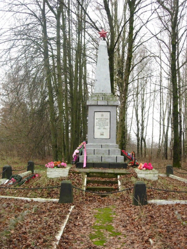 Anıt, heykel Обелиск односельчанам, павшим в годы Великой Отечественной войны, Smolenskaya oblastı, foto