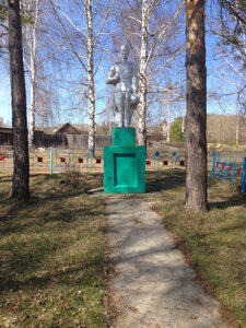 Погибшим воинам в годы Великий Отечественной войны (Kirov Region, Malmyzhskiy rayon, posyolok Plotbishche), anıt, heykel  Kirovskaya oblastından