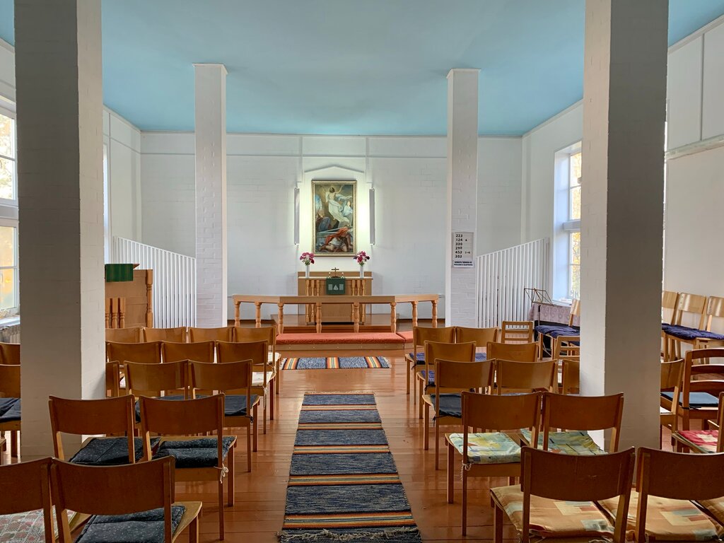 Protestan kilisesi Evangelical Lutheran Church, Karelya, foto