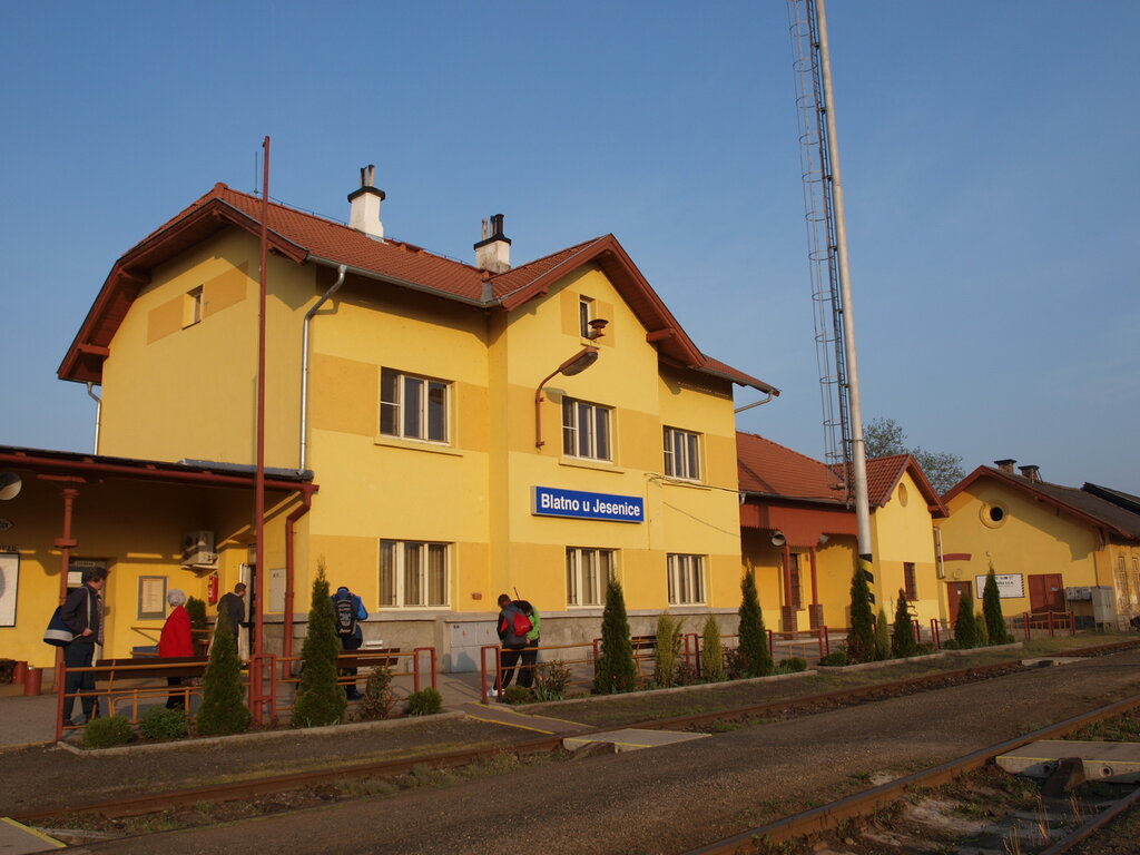 Tren istasyonu Blatno u Jesenice, Usti nad Labem Bölgesi, foto