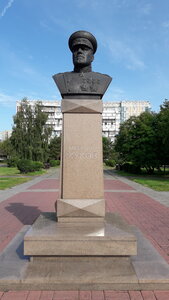 Памятный знак Г.К. Жукову (Kemerovo — Kuzbass Region, Novokuznetsk, Zhukova Square), anıt, heykel  Novokuznetsk'ten