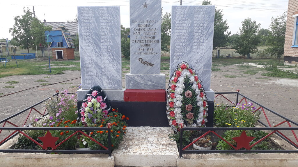 Anıt, heykel Вам ушедшим в бессмертие вечная память, Orenburgskaya oblastı, foto