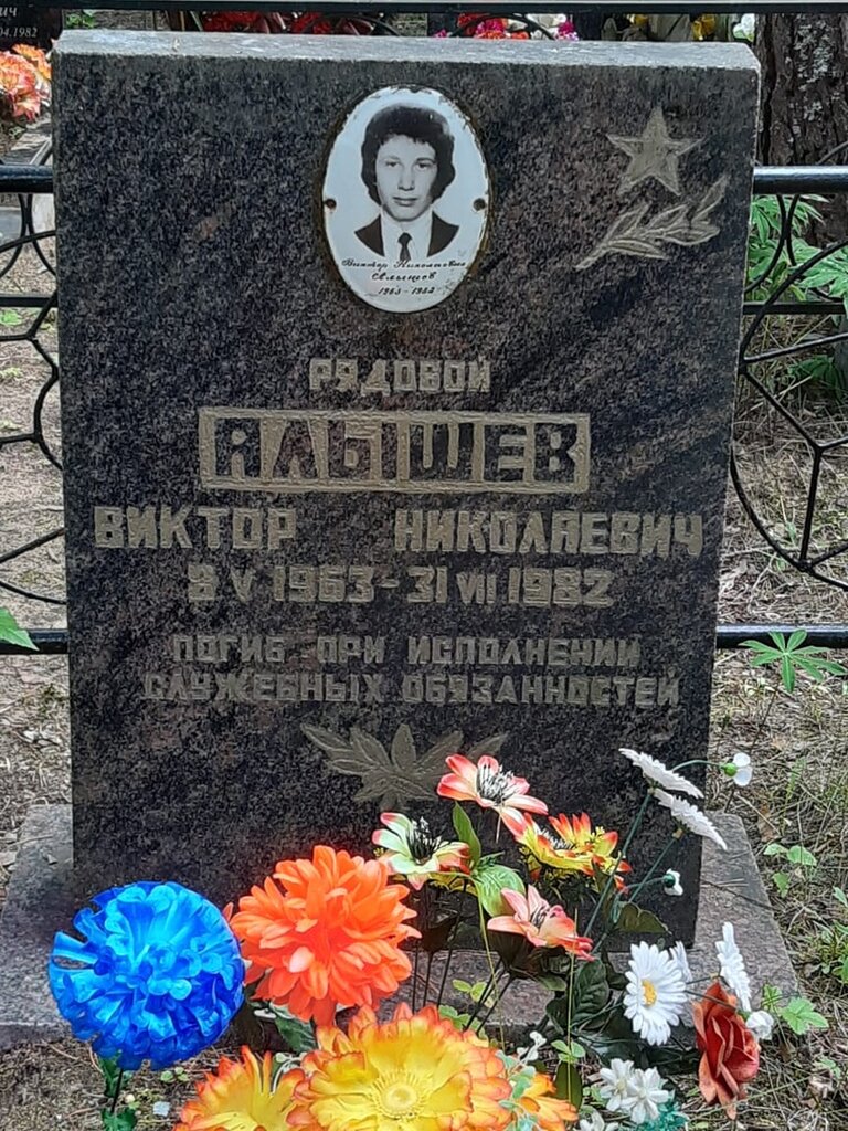 Anıt, heykel Могила Виктора Николаевича Алышева, Koriajma, foto