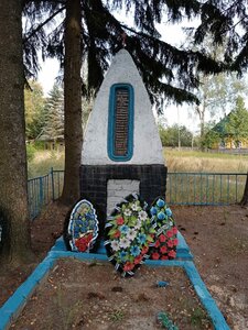 Обелиск (Bryansk Region, Pochepskiy rayon, Semetskoye selskoye poseleniye, derevnya Gamaleyevka), anıt, heykel  Brianskaya oblastından