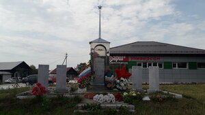 Воинам, павшим в годы Великой Отечественной войны 1941-1945 гг. (Sverdlovsk Region, Beloyarskiy gorodskoy okrug, derevnya Povarnya, ulitsa Patrusheva), anıt, heykel  Sverdlovskaya oblastından