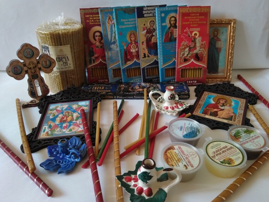 Dini ürünler Wax Candles A Nevsky, Rostovskaya oblastı, foto