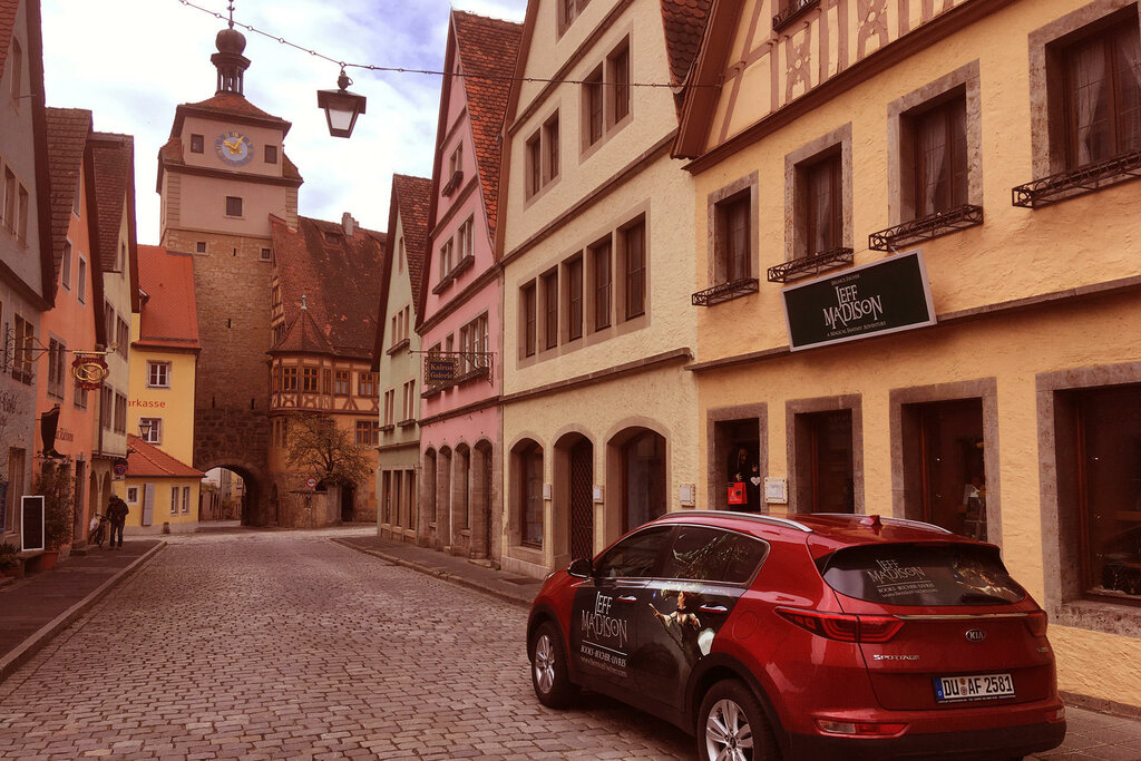 Kitap mağazaları Jeff MaDISoN Fantasy Buchladen Rothenburg O. D. T, Bavyera, foto