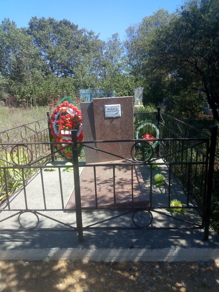 Ünlü kişilerin mezarları Летчик, старший лейтенант А.Ф. Вайнер, Kırım Cumhuriyeti, foto