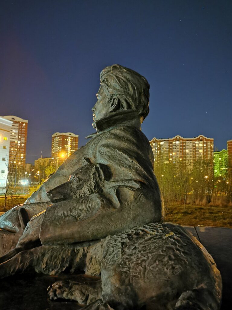 Anıt, heykel A. Chekhov, Moskova, foto