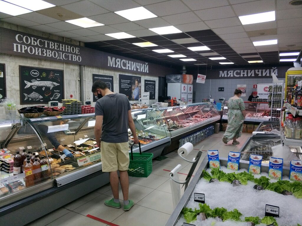 Kasap, şarküteri Myasnichy, Krasnoyarsk, foto