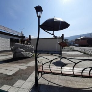 Park, sokak heykeli Нерпы Байкала, Sljudyanka, foto