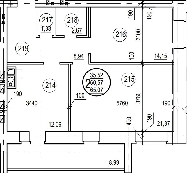 Yeni yerleşim alanlarındaki daireler Parus67, Smolensk, foto