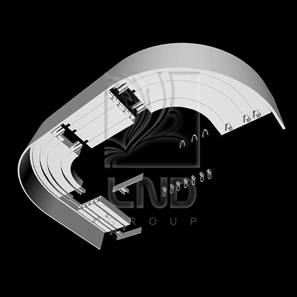 Perde ve korniş üreticileri Curtain rods and curtains Lnd Group, Moskova, foto