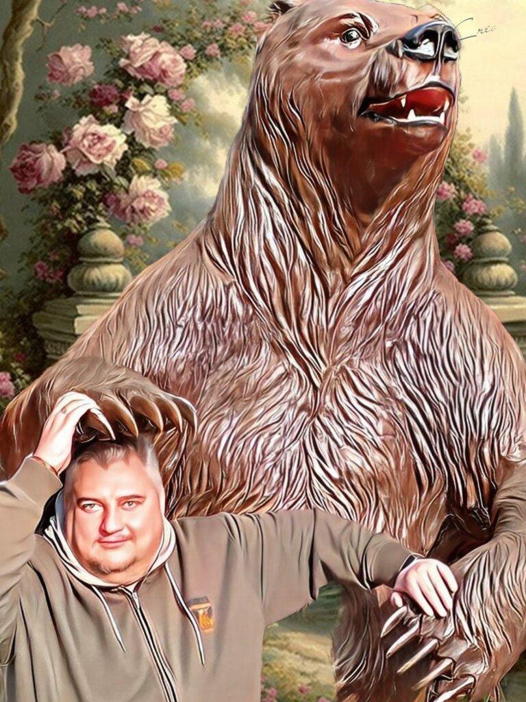 Park, sokak heykeli Медведь, Soçi, foto