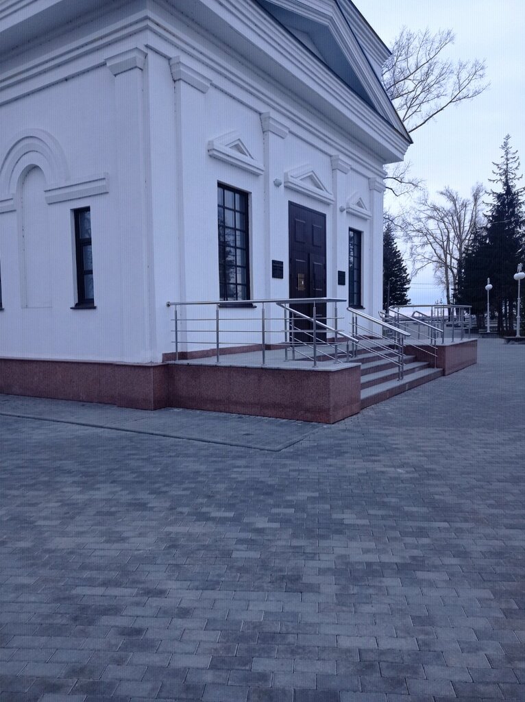 Anıt levhası, anıt taş Commemorative plaque Church of St. John the Baptist, Barnaul, foto