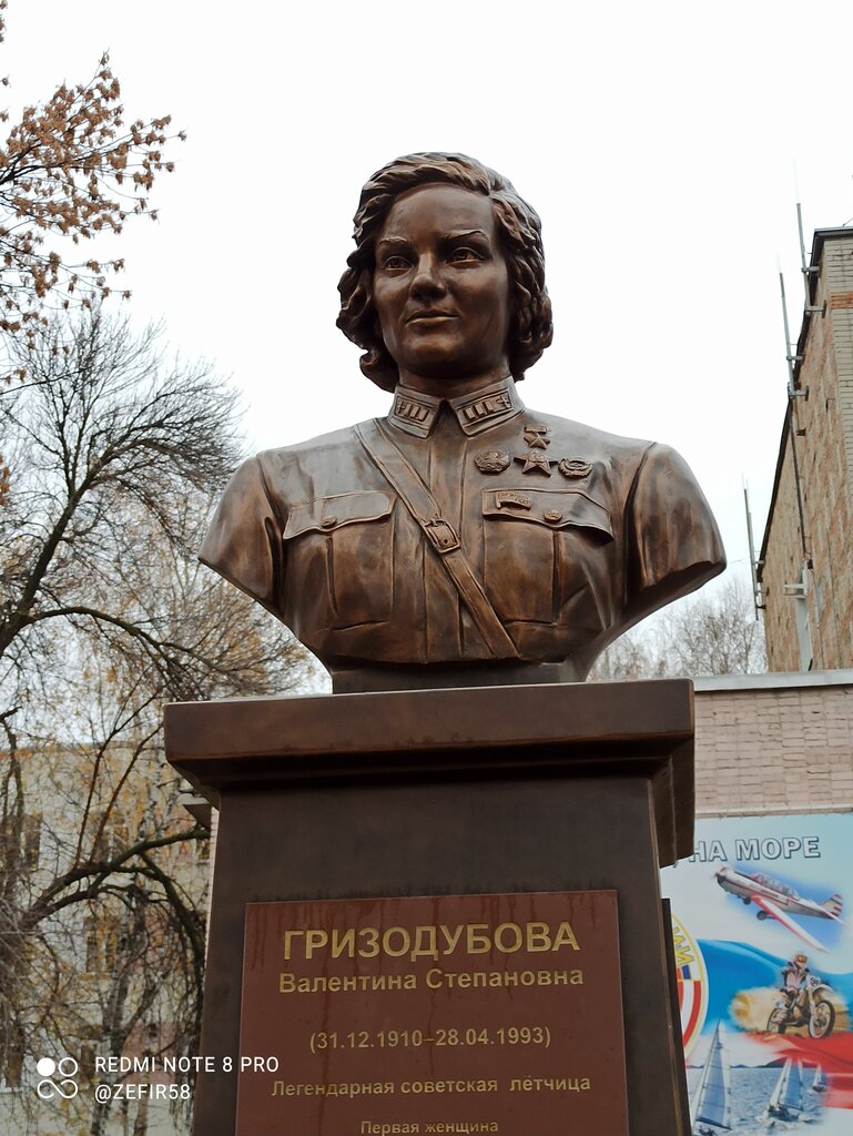 Anıt, heykel V. Grizodubova, Penza, foto