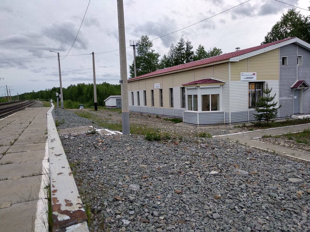 Tren istasyonu разъезд Орокот, Habarovski krayı, foto