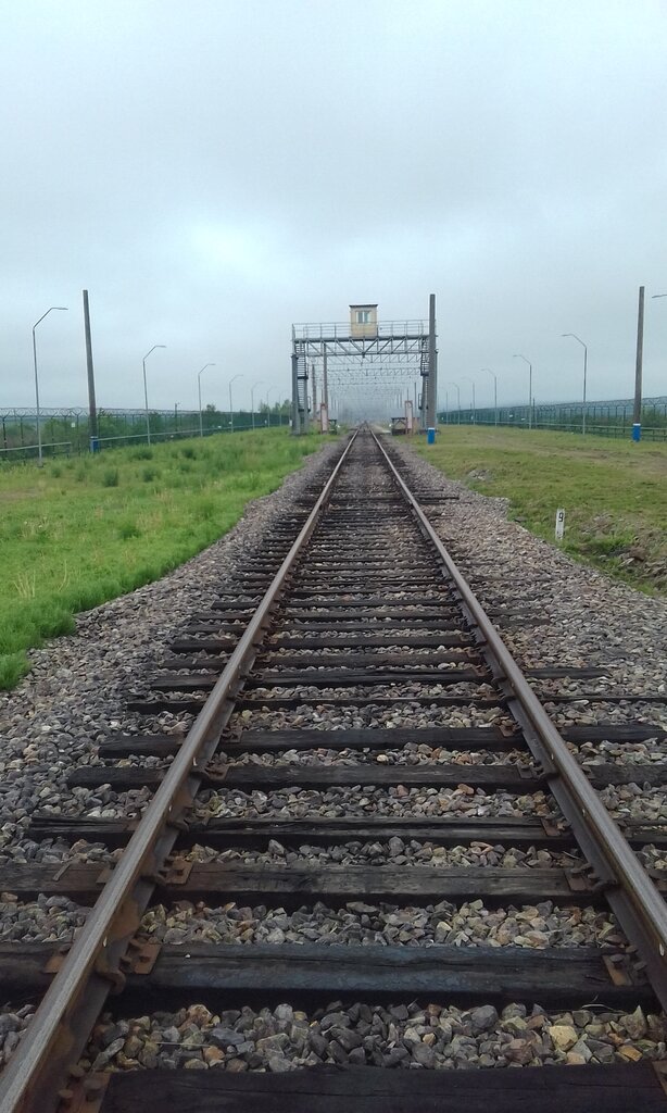 Sınır kapısı Железнодорожный пункт пропуска Махалино, Primoriye, foto