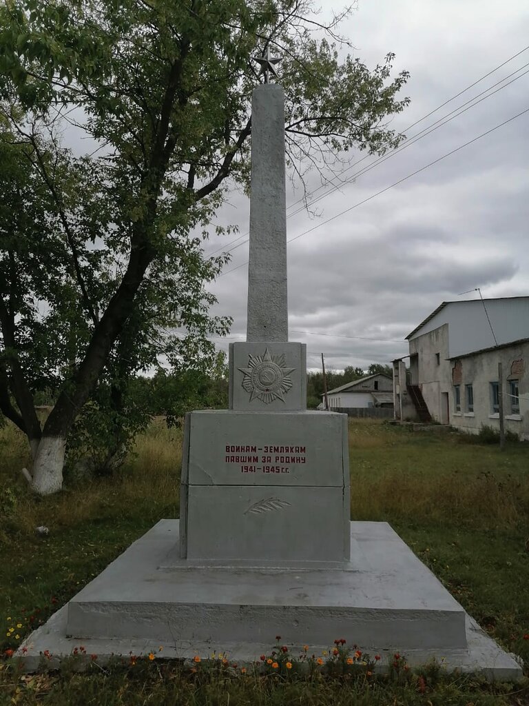 Anıt, heykel Мемориал воинам-землякам, Omskaya oblastı, foto