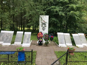 Братское захоронение красноармейцев, погибших в 1942-1943 гг. (Tver Region, Belskiy munitsipalny okrug, derevnya Verkhovye, Tsentralnaya ulitsa), anıt, heykel  Tverskaya oblastından