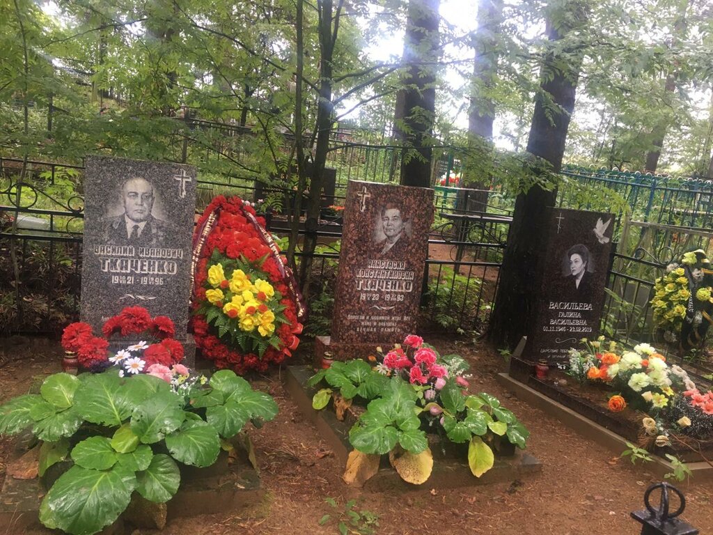 Ünlü kişilerin mezarları Герой Советского Союза Василий Иванович Ткаченко, Saint‑Petersburg ve Leningradskaya oblastı, foto