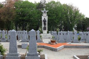 Ольшанское кладбище (Prague, Vojenské pohřebiště Olšany), anıt, heykel  Prag'dan