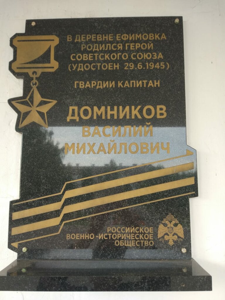 Anıt levhası, anıt taş Бюст В.М. Домникова, Orlovskaya oblastı, foto