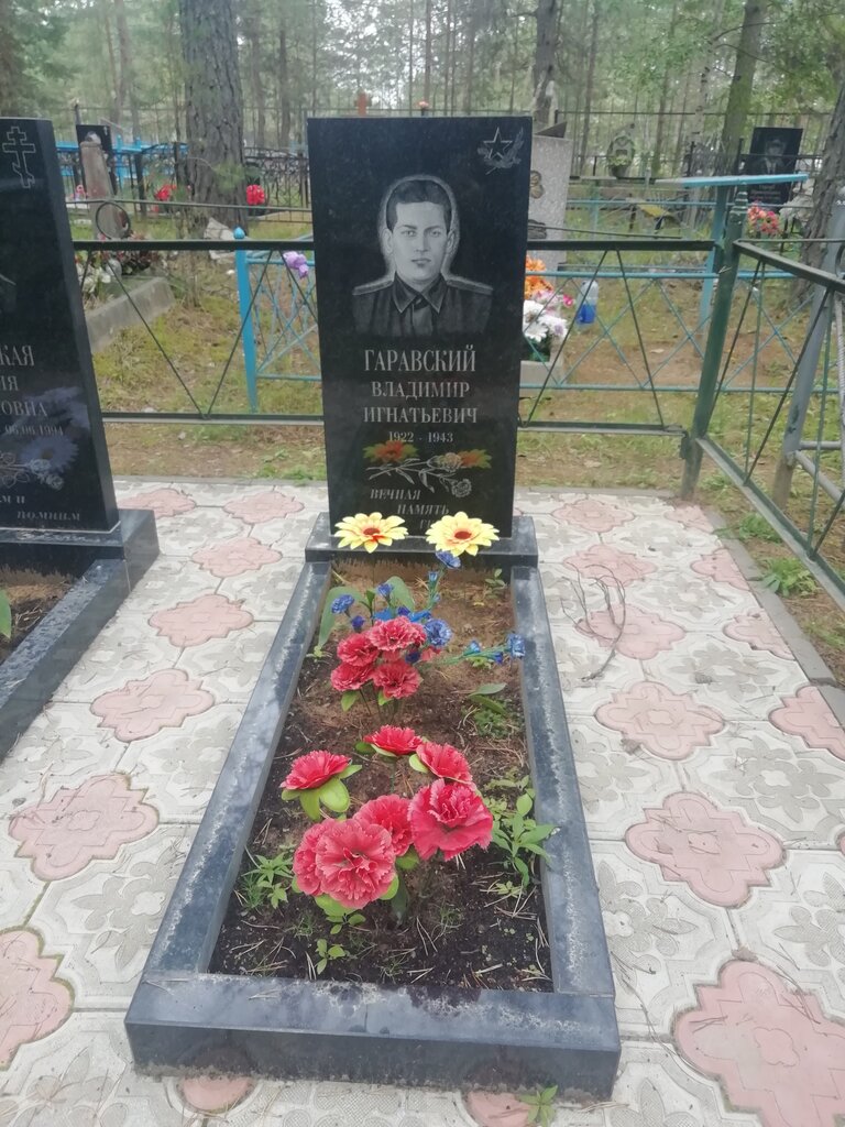 Ünlü kişilerin mezarları В.И. Гаравский, Arhangelskaya oblastı, foto