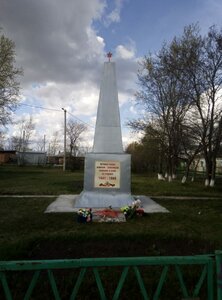 Обелиск памяти воинам, погибшим во время Великой Отечественной войны (Kurgan Region, Yurgamyshskiy munitsipalny okrug, derevnya Fadyushino), anıt, heykel  Kurganskaya oblastından