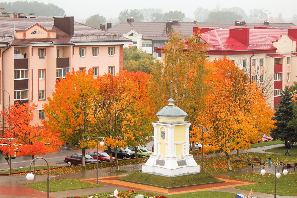 Anıt levhası, anıt taş Памятный знак Ляховичской Фортеции, Liahoviçi, foto