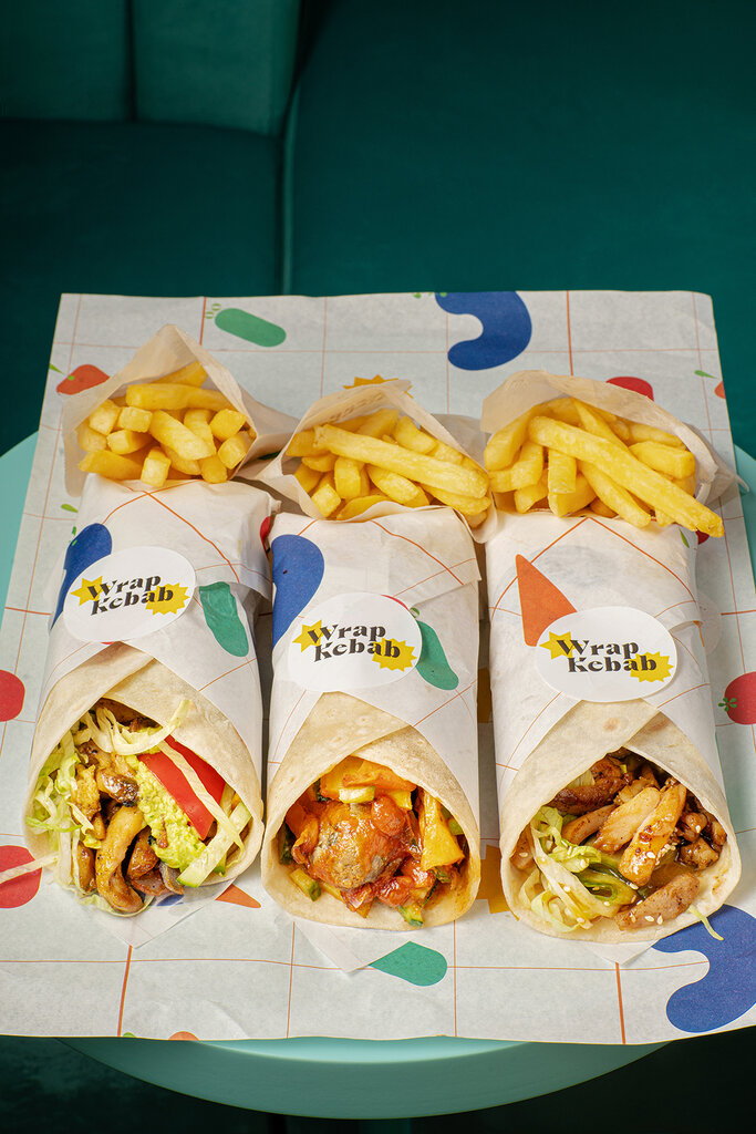 Fast food Wrap Kebab, Moskova, foto