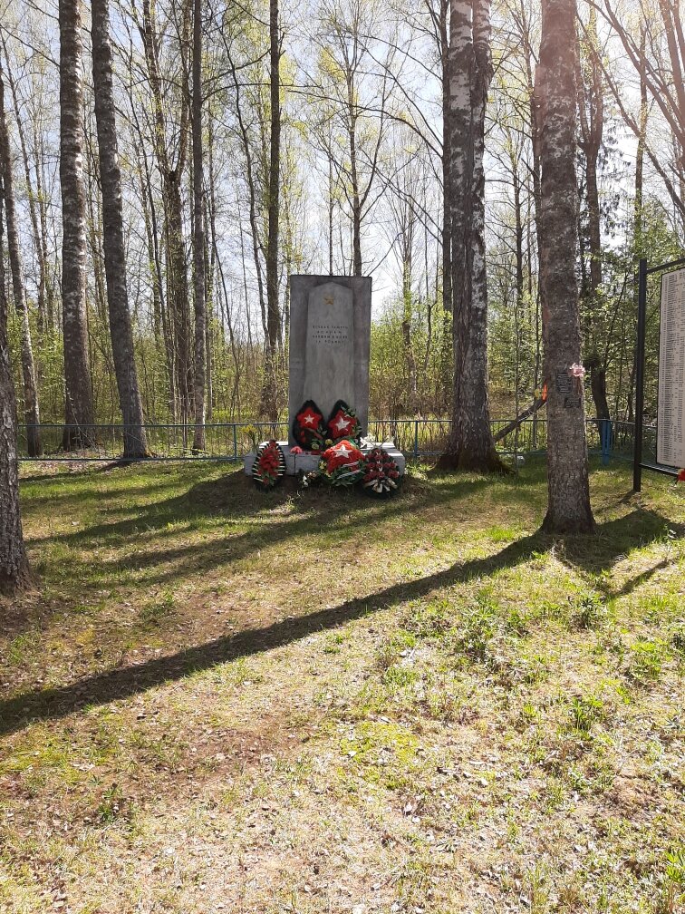 Anıt, heykel Братская могила, Novgorodskaya oblastı, foto