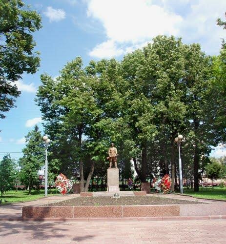 Anıt, heykel Защитникам Москвы, Zelenograd, foto