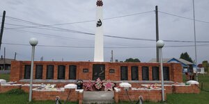 Воинам, павшим в годы Великой Отечественной войны (Tyumen Region, Yarkovskiy rayon, selo Novoaleksandrovka), anıt, heykel  Tümen (Tiumenskaya) oblastından