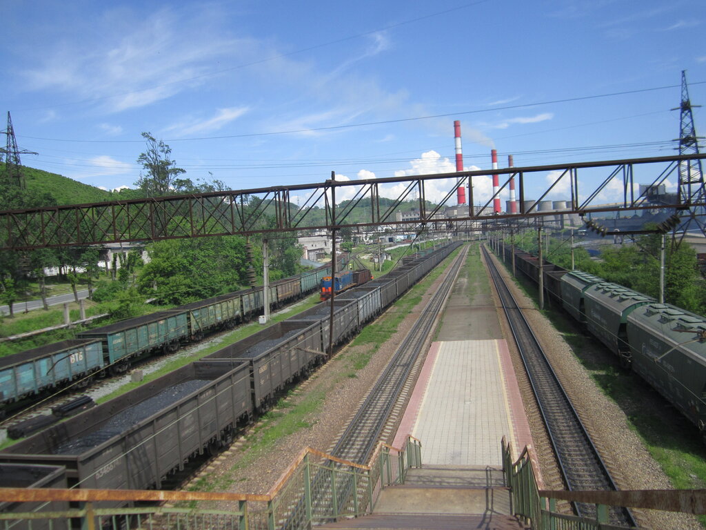 Tren istasyonu Artyom-Primorskiy-3 Railway Station, Artem, foto