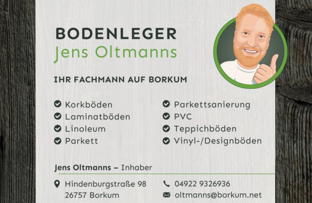 Zemin döşeme üretim ve satış firmaları Fußbodenverleger Jens Oltmanns, Borkum, foto