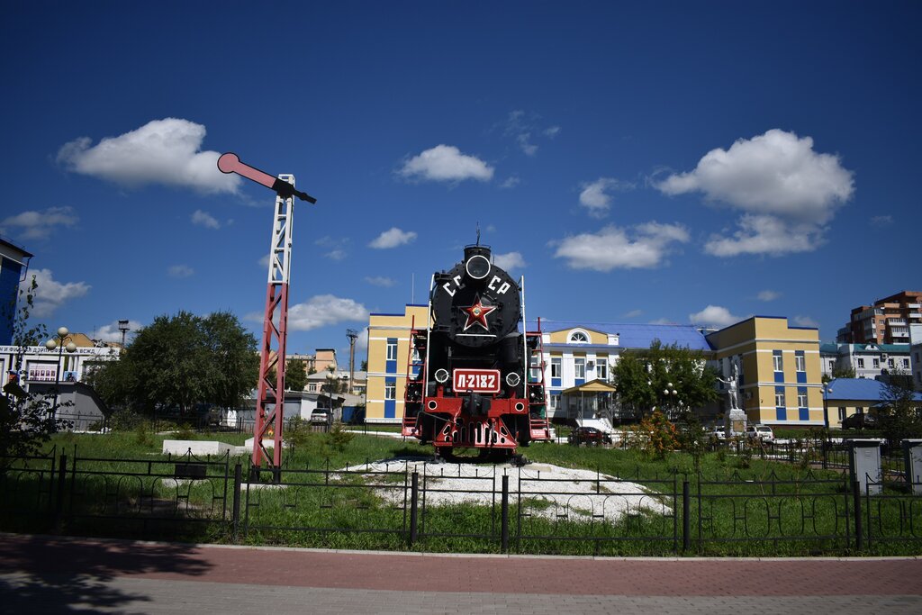 Teknoloji anıtı Паровоз Л-2182, Ulan‑Ude, foto
