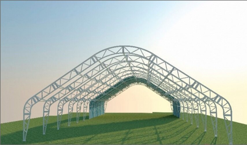 Çerçeve ve çadır yapıları Akrida-Tent, Irkutsk, foto