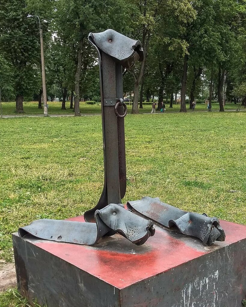 Park, sokak heykeli Петербургские дворняжки, Saint‑Petersburg, foto