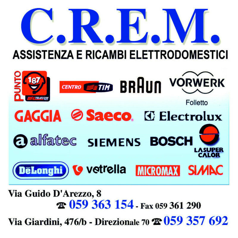 Beyaz eşya servisleri C. R. E. M. S. R. L. - Assistenza e Ricambi Elettrodomestici, Modena, foto