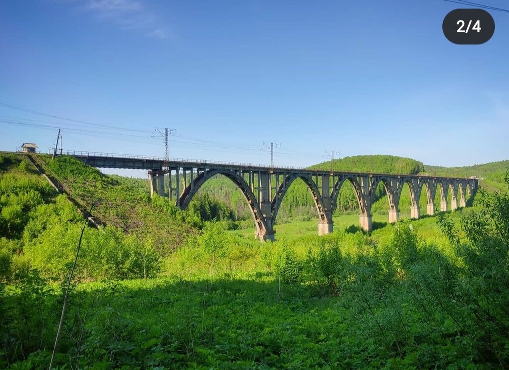 Turistik yerler Виадук Саранинский лог, Sverdlovskaya oblastı, foto