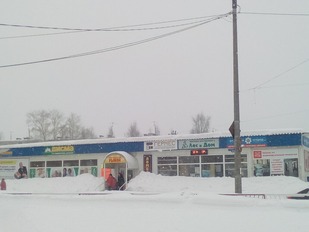 Giyim pazarı Городской рынок, Novodvinsk, foto