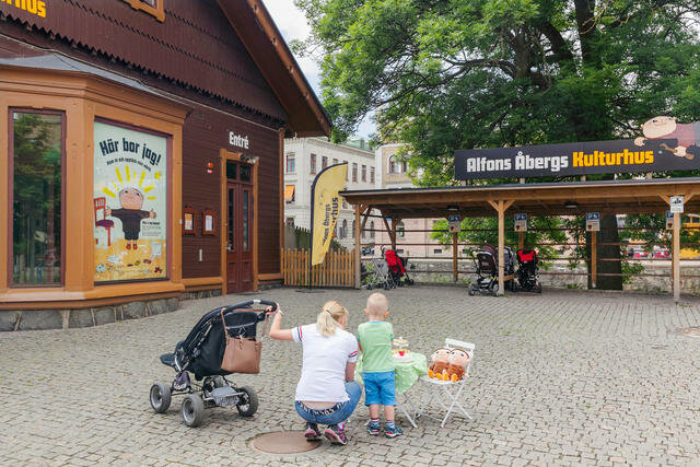 Kahve dükkanları Alfons Åbergs kulturhus, Göteborg, foto