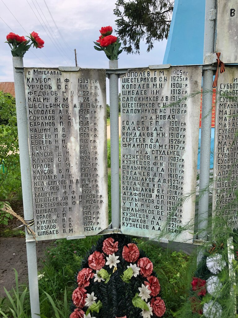 Anıt, heykel Землякам, погибшим в годы Великой Отечественной войны, İvanovskaya oblastı, foto