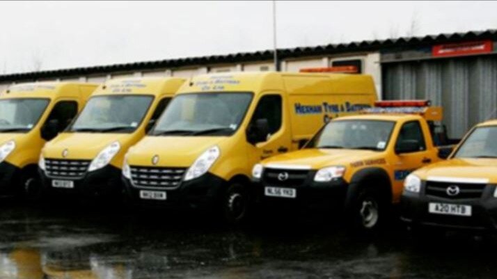 Jant ve lastikçiler Hexham Tyre & Battery Company Ltd, İngiltere, foto