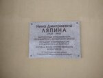Мемориальная доска участнику ВОВ, фельдшеру Нине Дмитриевне Ляпиной (Polevaya Street No:80), anıt levhası, anıt taş  Samara'dan