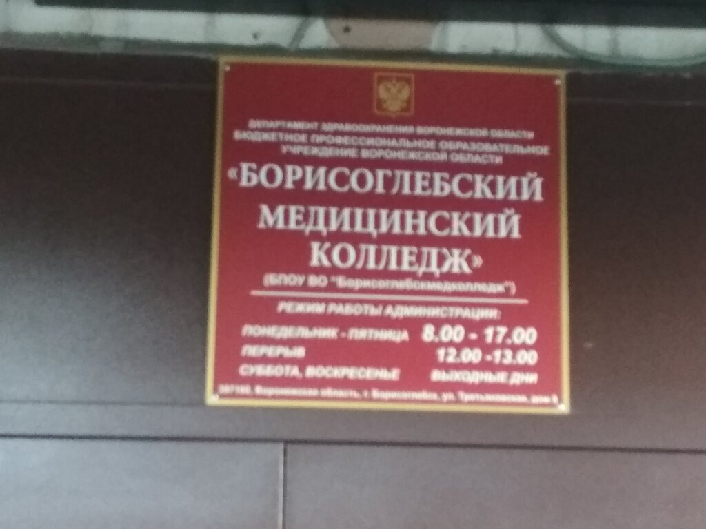 Yüksekokul Borisoglebsky meditsinsky kolledzh, Borisoglebsk, foto