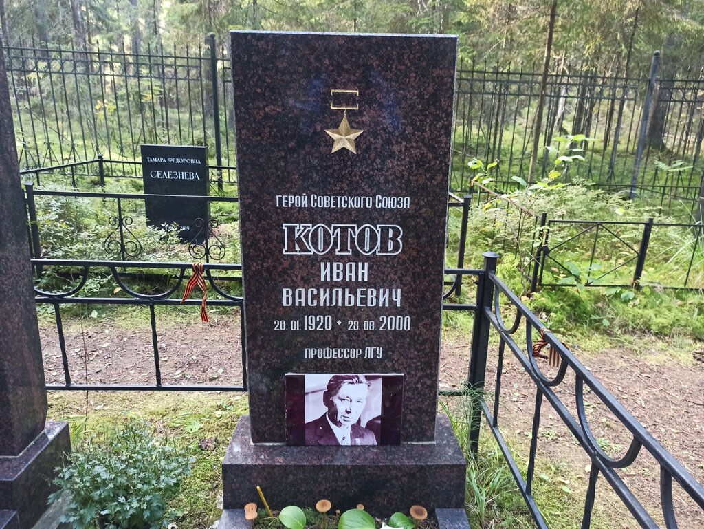 Ünlü kişilerin mezarları Герой Советского Союза Иван Васильевич Котов, Saint‑Petersburg, foto