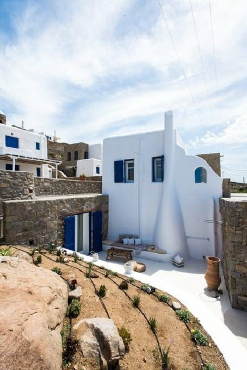 Otel Gorgeous Studio In Cycladic Architecture Overlooking The Aegean Apartments, Dünya, foto